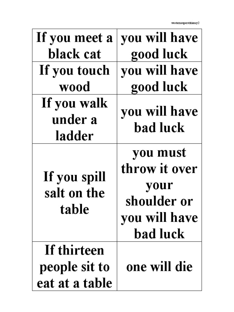 Superstition Matching Fun Activities Games - 27689 | PDF