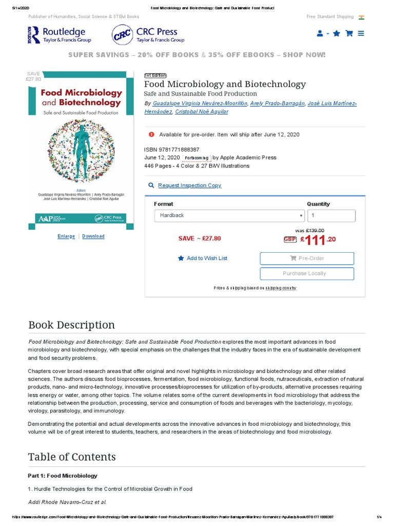 Food Microbiology and Biotechnology - Safe and Sustainable Food Product ...