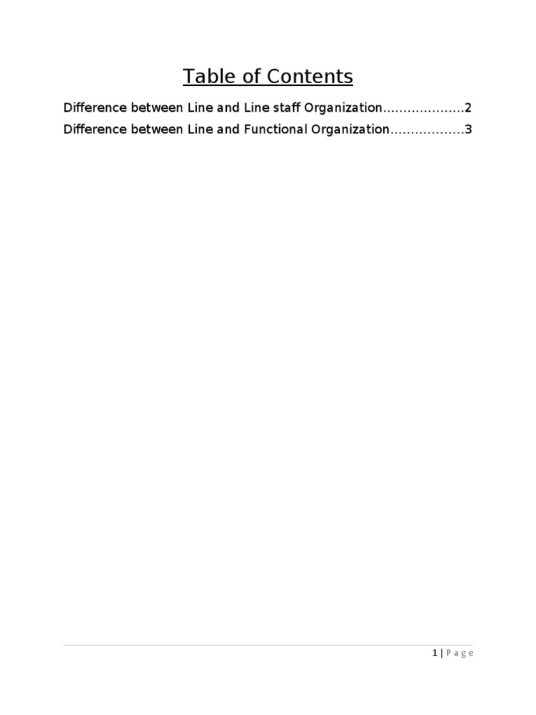 Line vs. Line Staff Organization Explained | PDF | Organizational ...