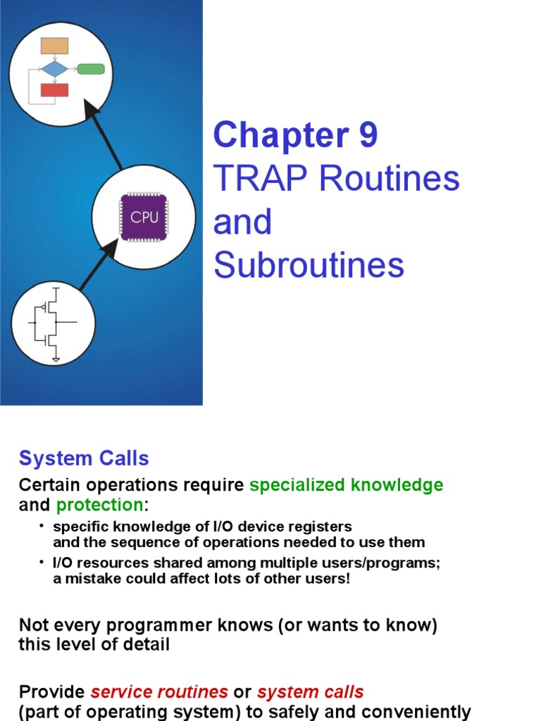 TRAP Routines and Subroutines | PDF | Subroutine | Software Engineering