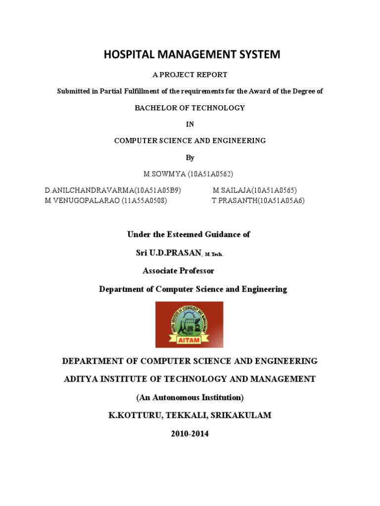 Hospital Management System A Project Rep | PDF | Software Testing | Html