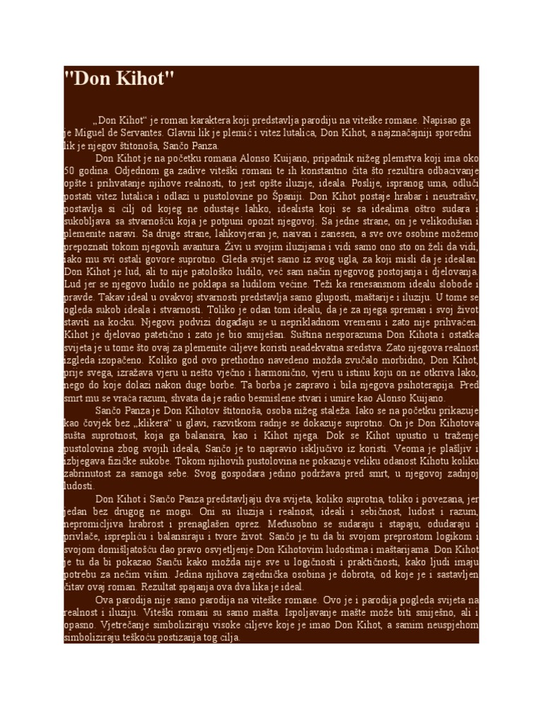 Don Kihot | PDF