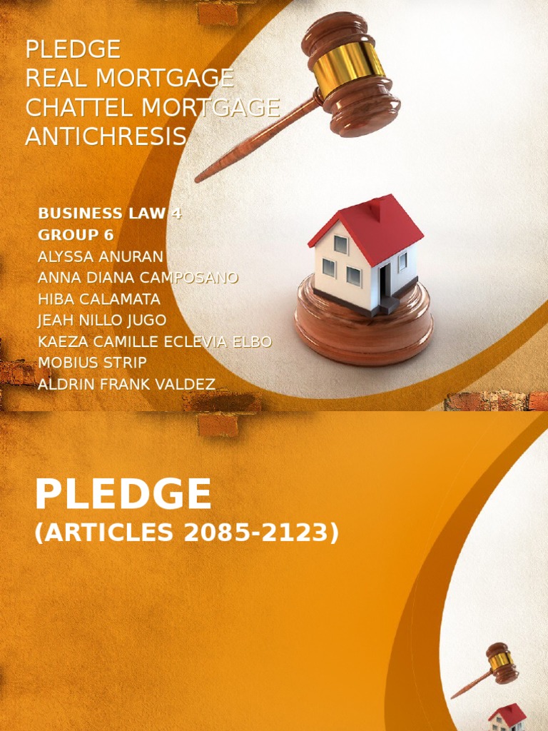 Law - On - Pledge - Real - Estate - Mortgage - Chattel - Mortgage ...