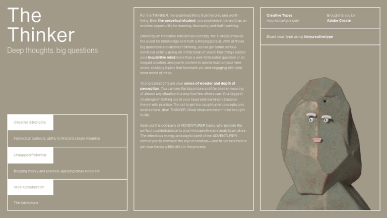 The Thinker PDF | PDF | Idea | Curiosity