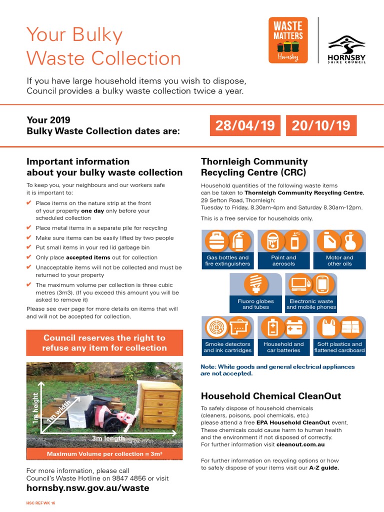Bulky Waste Collection Guide | PDF | Recycling | Waste
