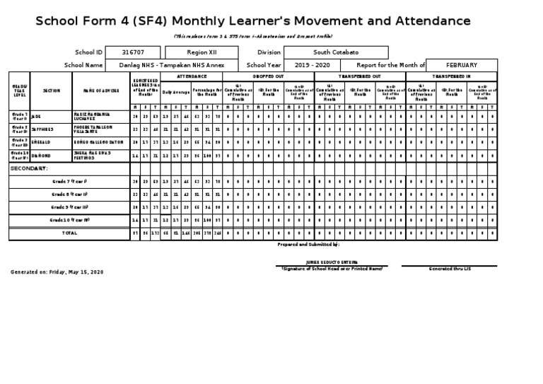 SCHOOL FORM 4-FEBRUARY-final | PDF