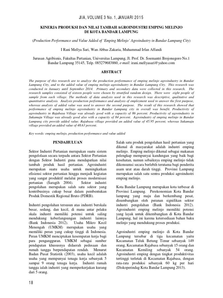 Jurnal Emping PDF | PDF | Research Methods | Methodology