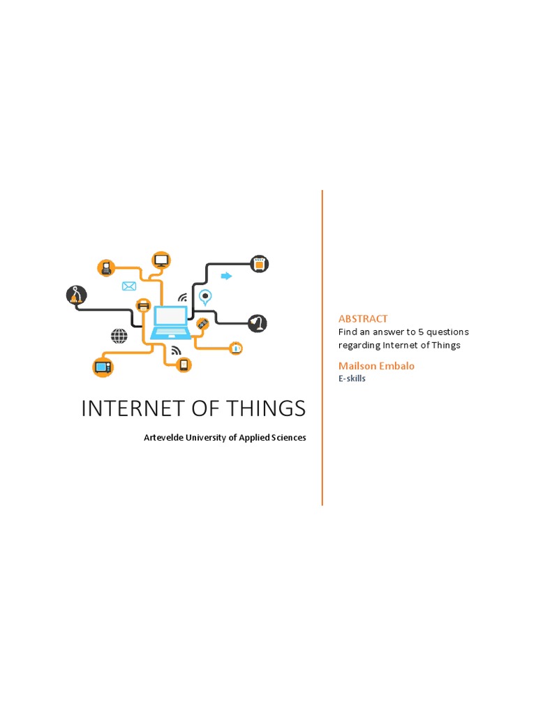 Find An Answer To 5 Questions Regarding Internet of Things | PDF ...