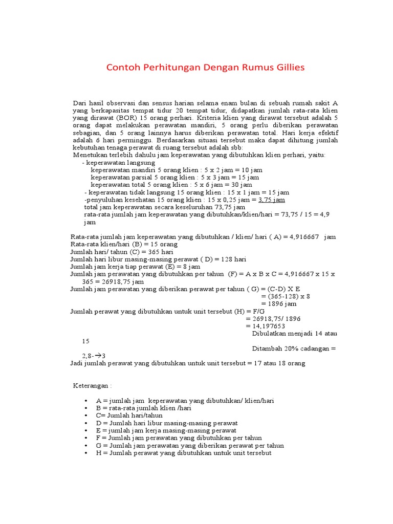 Contoh Perhitungan Dengan Rumus Gillies | PDF