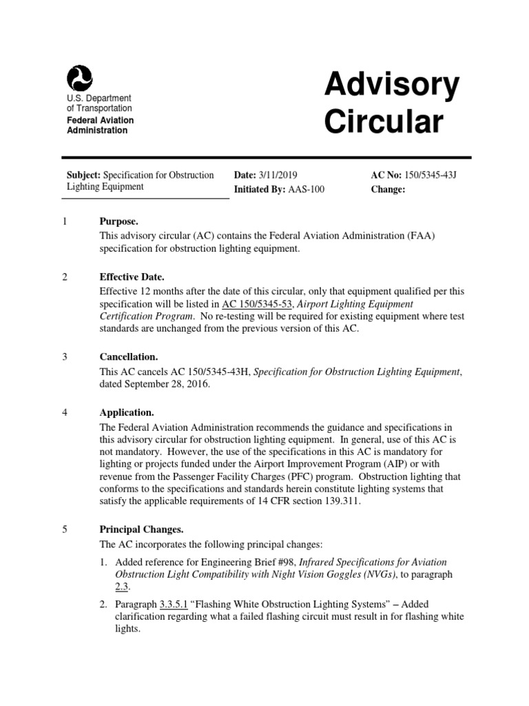 Advisory Circular: Purpose | PDF | Infrared | Power Supply