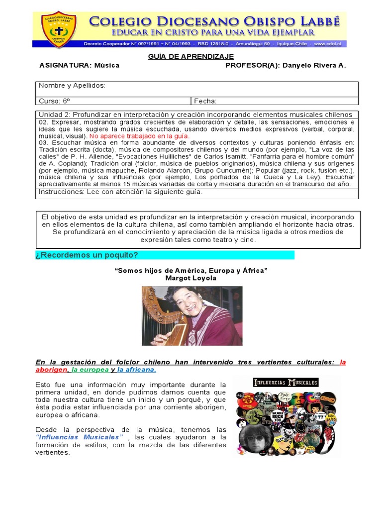 Influencias y Creación Musical Chilena | PDF | Entretenimiento (general)