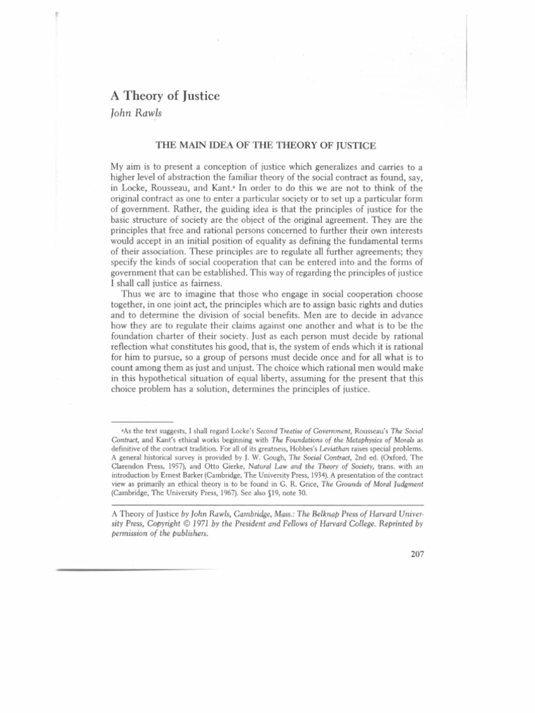 A Theory of Justice by John Rawls PDF | PDF | John Rawls | Justice