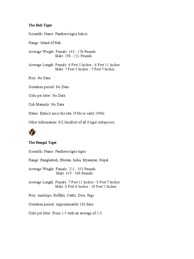 Tiger | PDF | Tiger | Fauna Of Asia