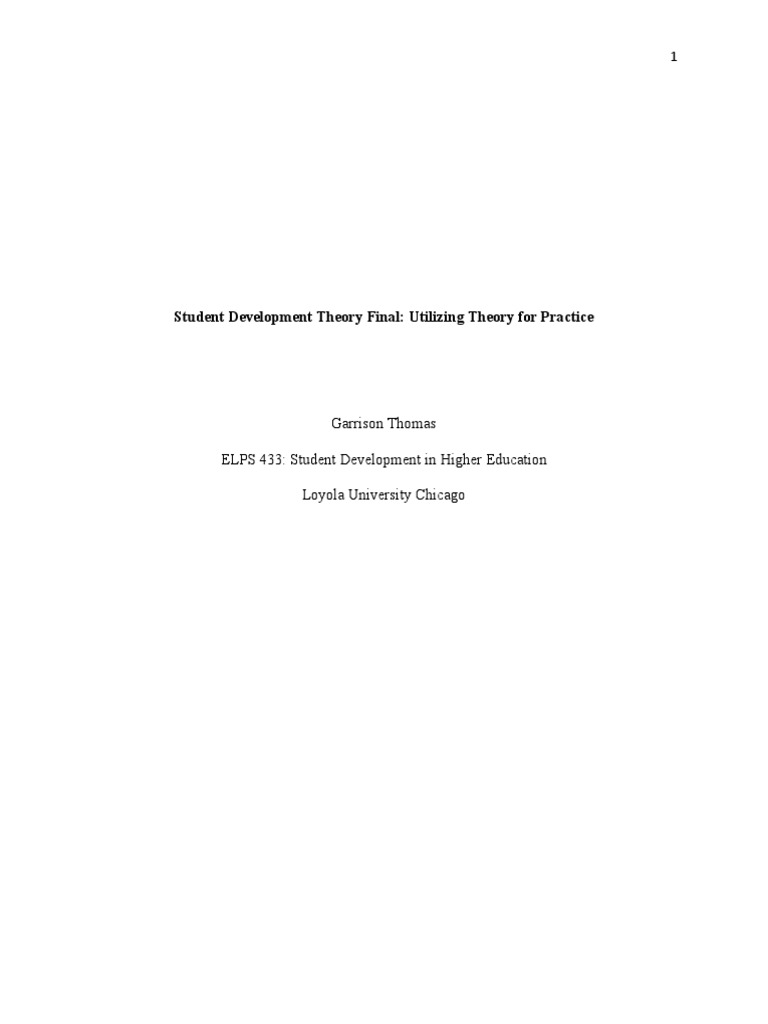 Student Development Theory Insights | PDF | Cognitive Science ...