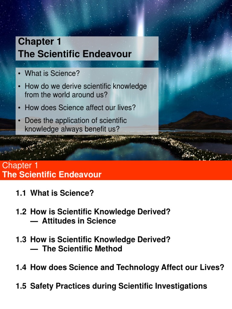 Chapter 1 The Scientific Endeavour PDF | PDF | Scientific Method | Science