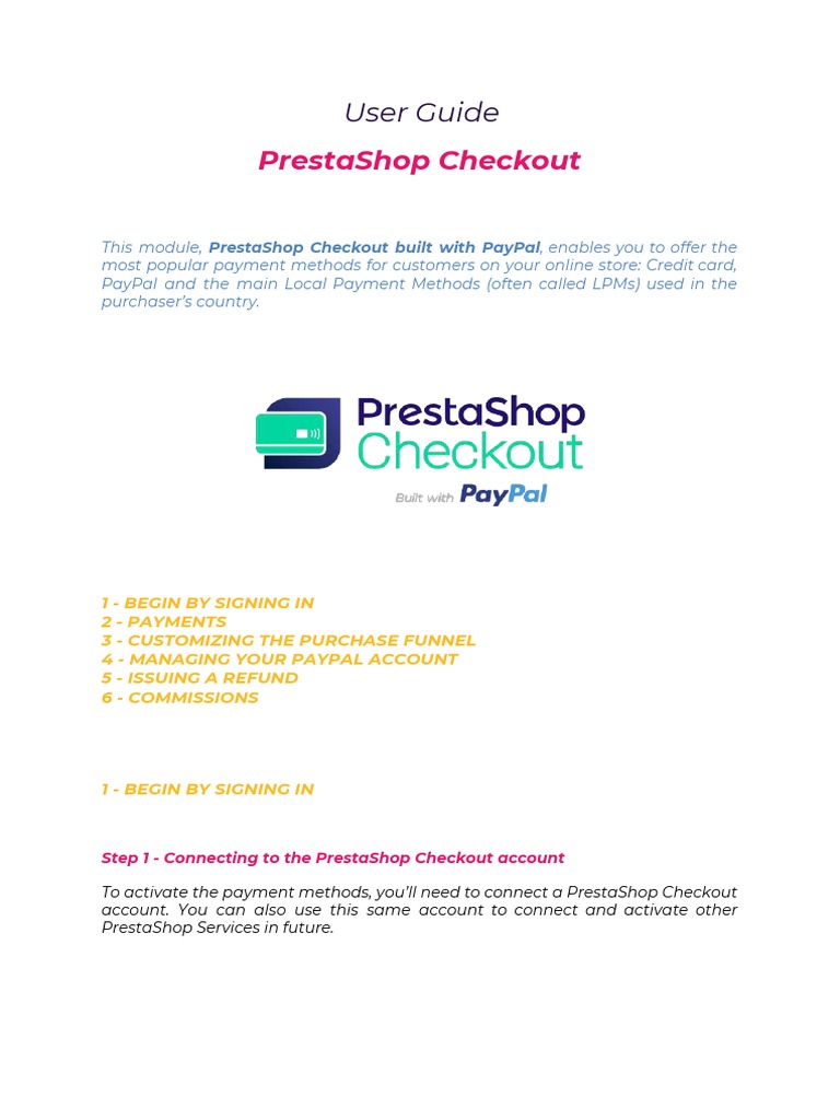 Prestashop Checkout: User Guide | PDF | Pay Pal | Point Of Sale