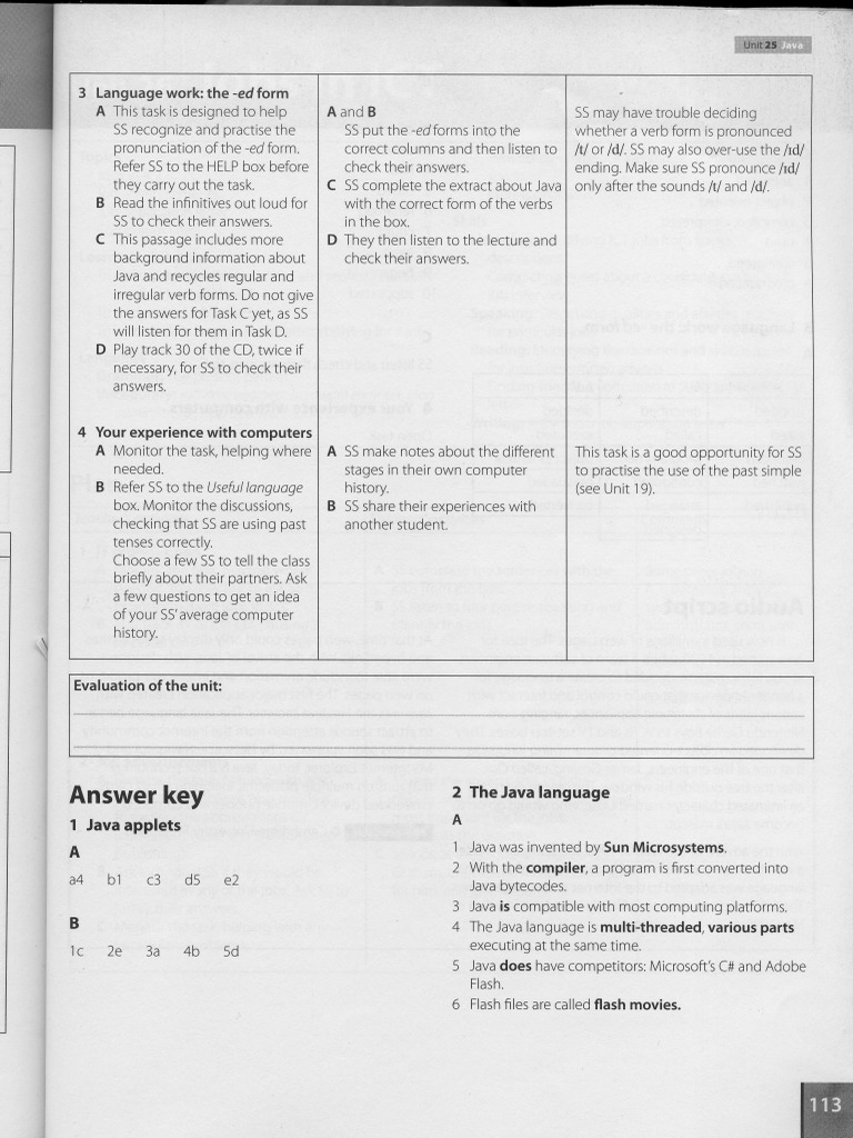 Unit 25 - Answer Key | PDF