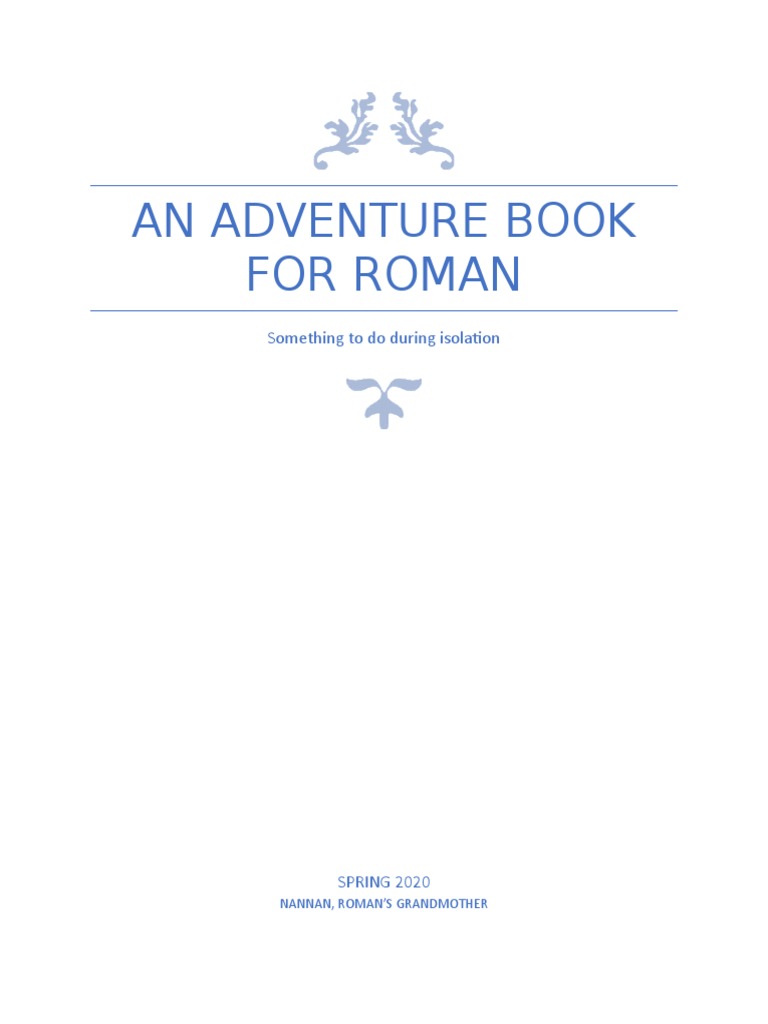 Isolation Adventure Book | PDF | Thunder | Laughter