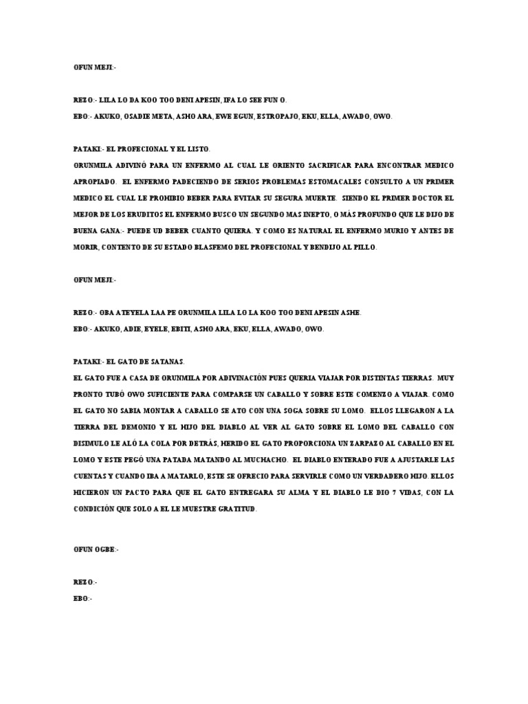 Ofun Meji-1 | PDF | Vela | Santeria