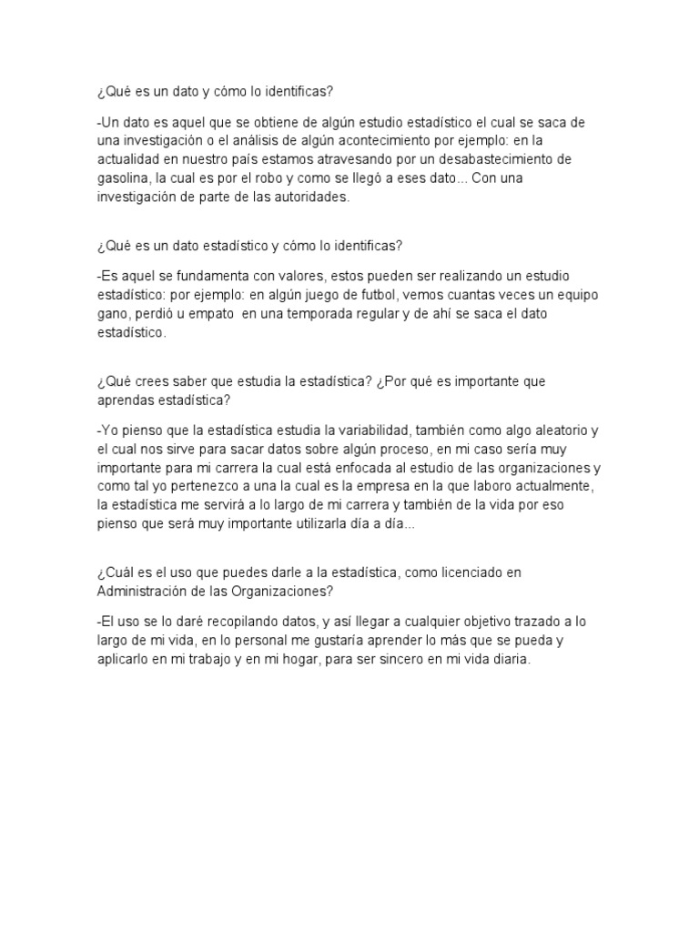 Qué Es Un Dato y Cómo Lo Identificas | PDF | Estadísticas | Science