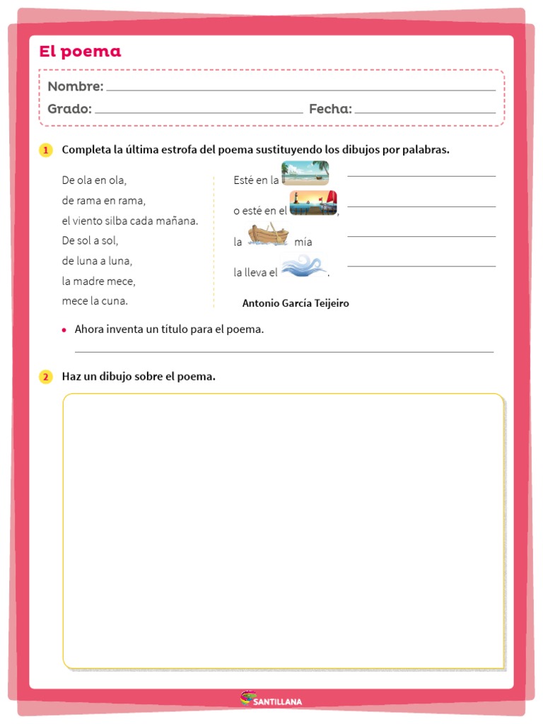 Poema y Dibujo para Niños | PDF | Libros para adolescentes | Ficción ...