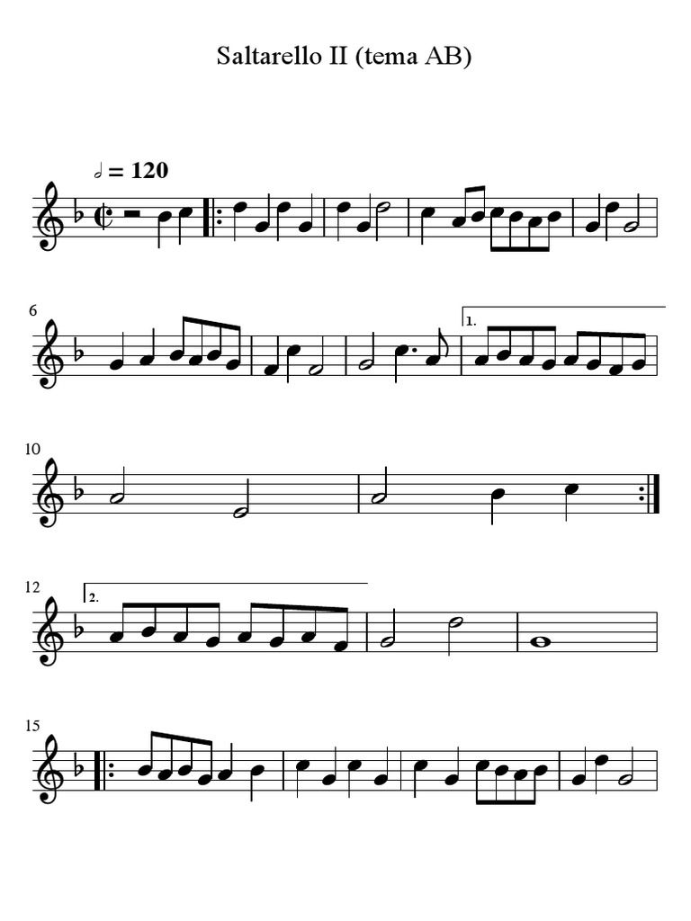 Saltarello II (Tema AB) PDF | PDF