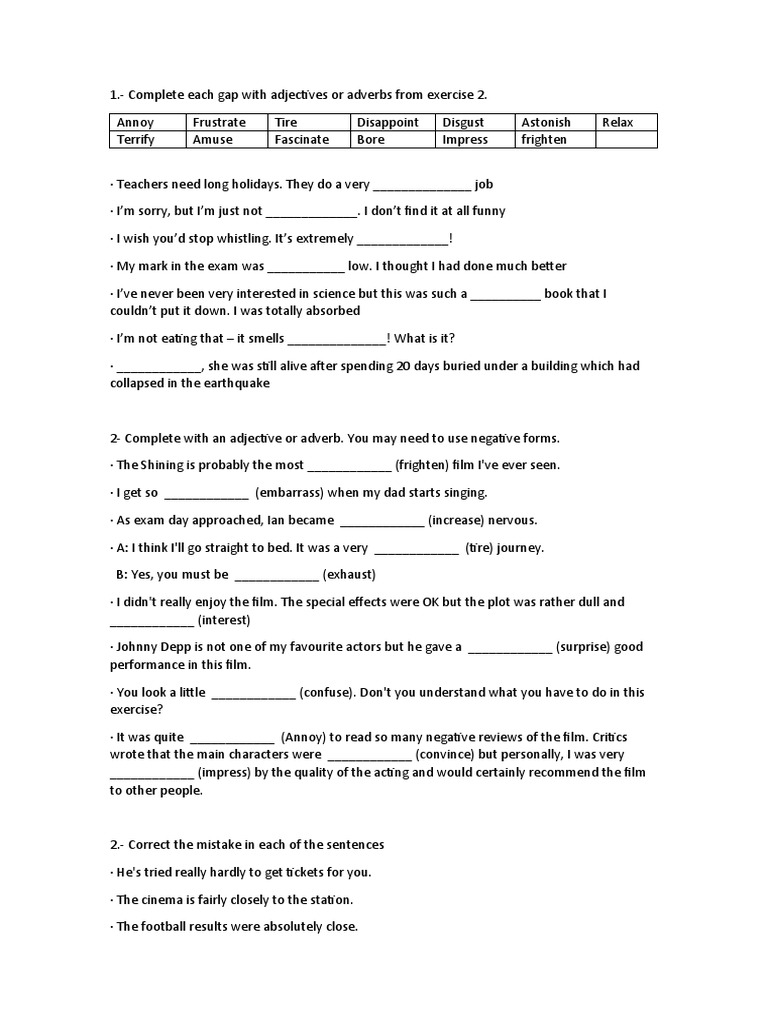 Grammar - Adjectives & Adverbs | PDF