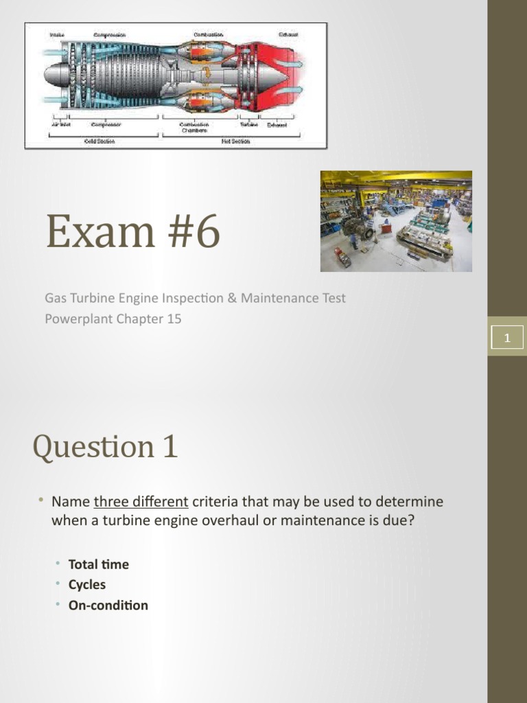 #6b Turbine Engine Inspection & Maintenance Test (No APU) | PDF | Gas ...