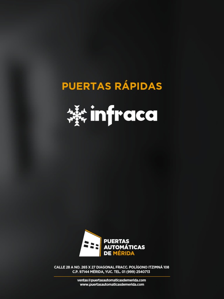 Manual Puerta Rápida Infraca IF10VF | PDF | Aluminio | Engranaje