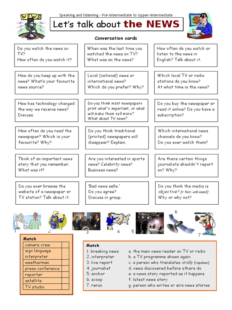 Lets Talk About The News Fun Activities Games - 4230 | PDF | News ...