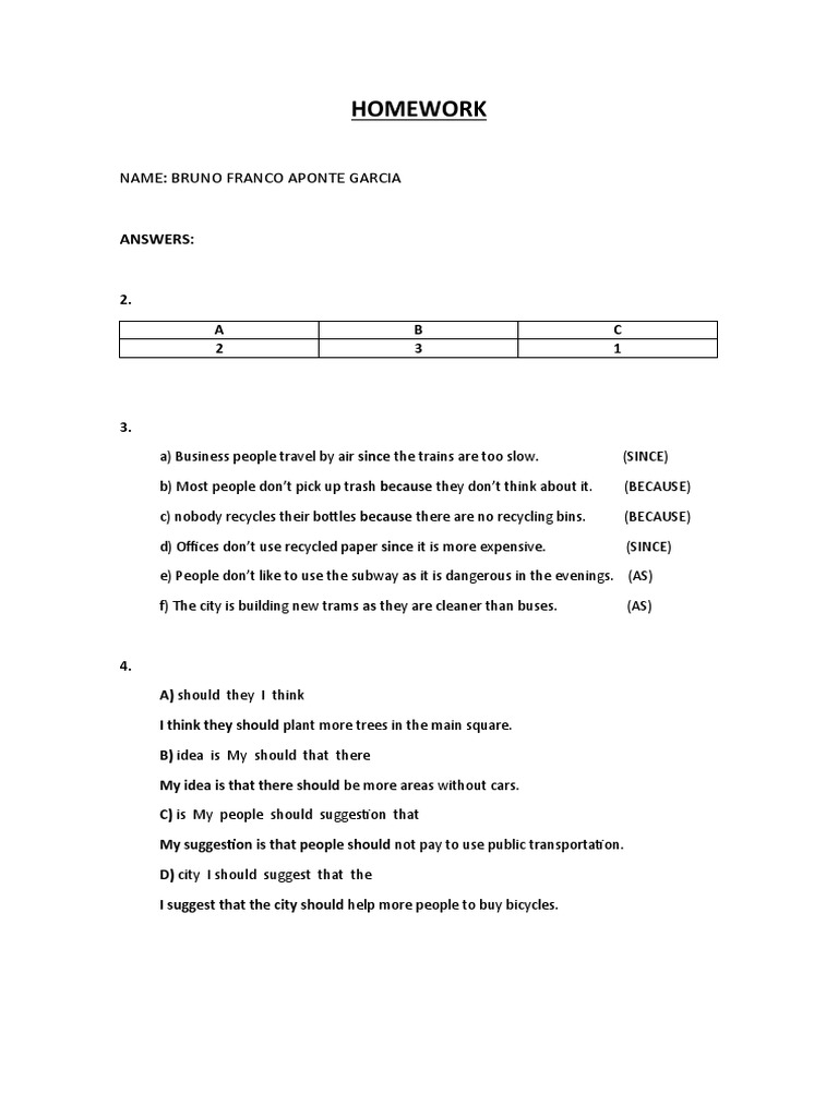 Homework: Name: Bruno Franco Aponte Garcia | PDF