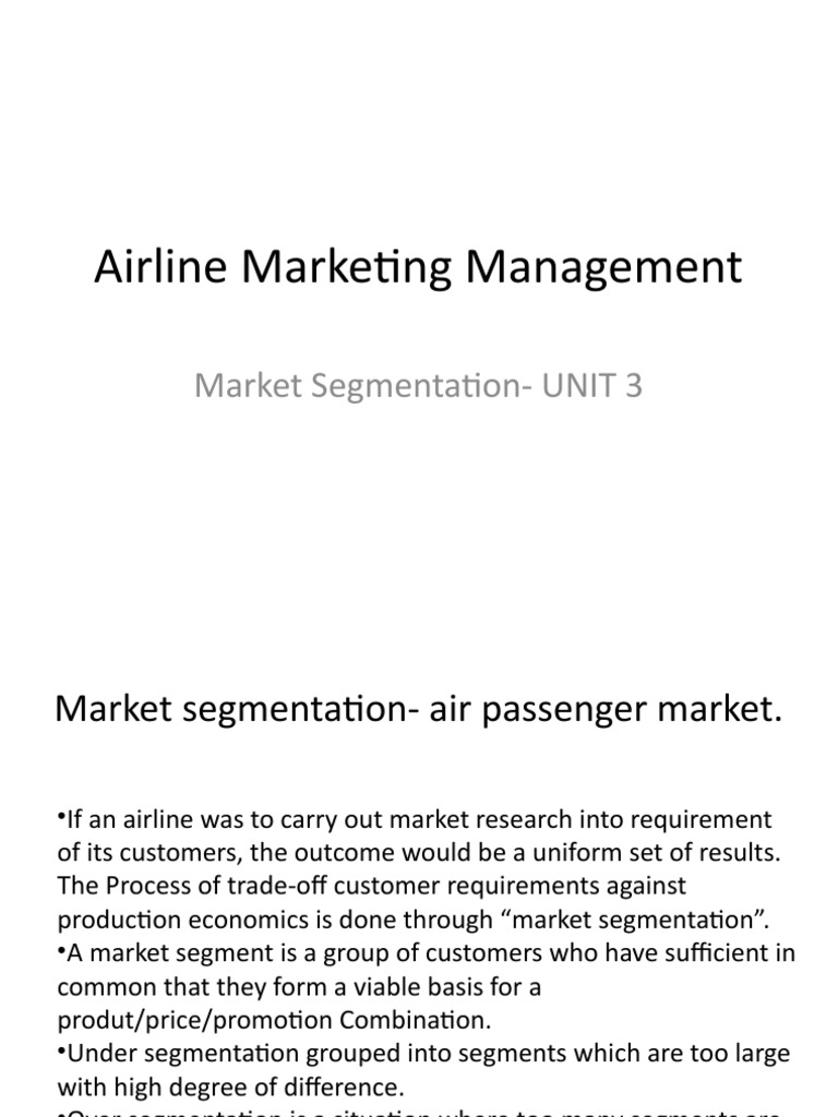 Airline Market Segmentation Insights | PDF | Airlines | Transport