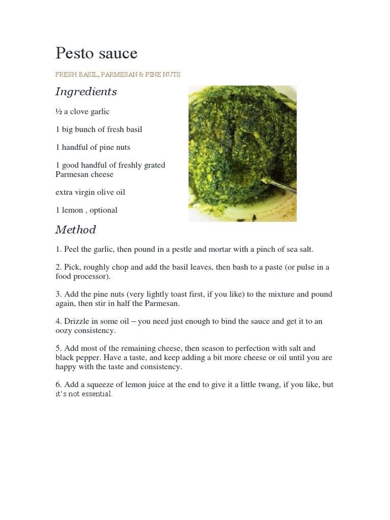 Pesto | PDF