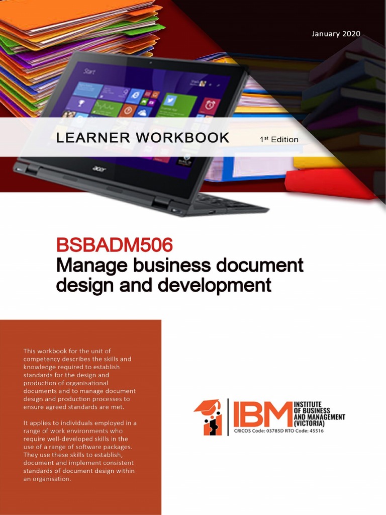 BSBADM506 Manage Business Document Workbook IBM PDF | PDF ...