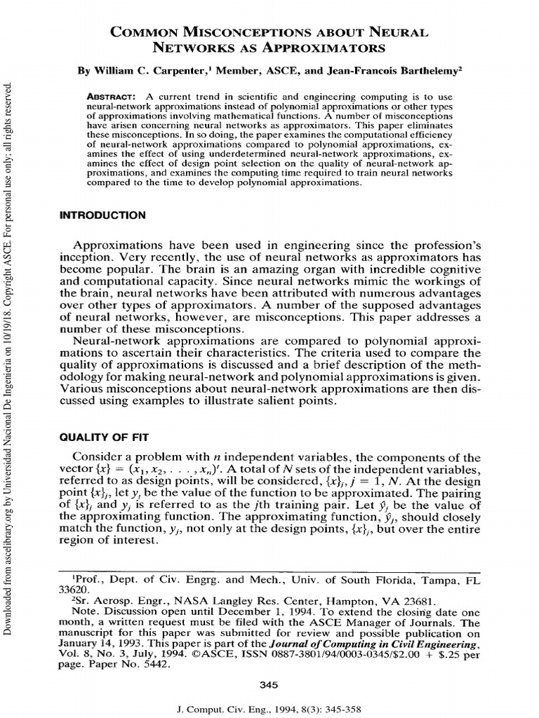 Common Misconceptions About Neural Networks As Approximators | PDF ...