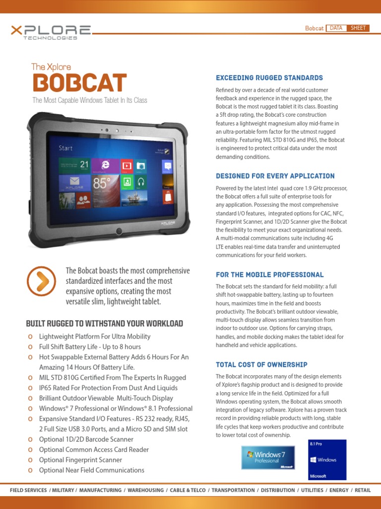 Bobcat PDF | PDF | Tablet Computer | Touchscreen