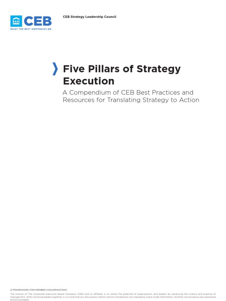 5 Pillars of Strategy Execution FINAL VERSION | PDF | Goal | Strategic ...