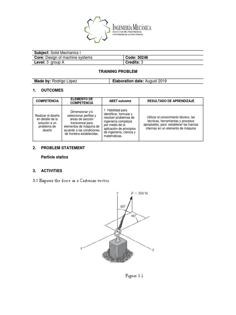 3D Particle Statics-2019-2 PDF | PDF | Force | Geometry