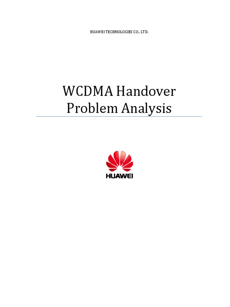 WCDMA Handover Problem Analysis | PDF | Radio | Radio Resource Management