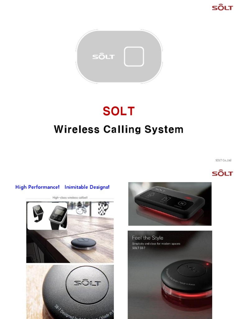 Wireless Calling System: SOLT Co.,Ltd | PDF | Personal Computers ...