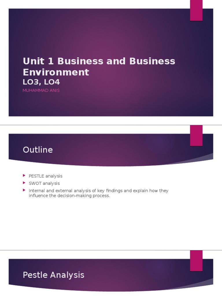 Unit 1 Business and Business Environment: LO3, LO4 | PDF