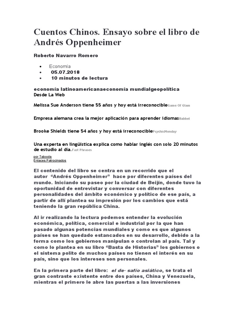 Cuentos Chinos | PDF | America latina | Hugo Chavez