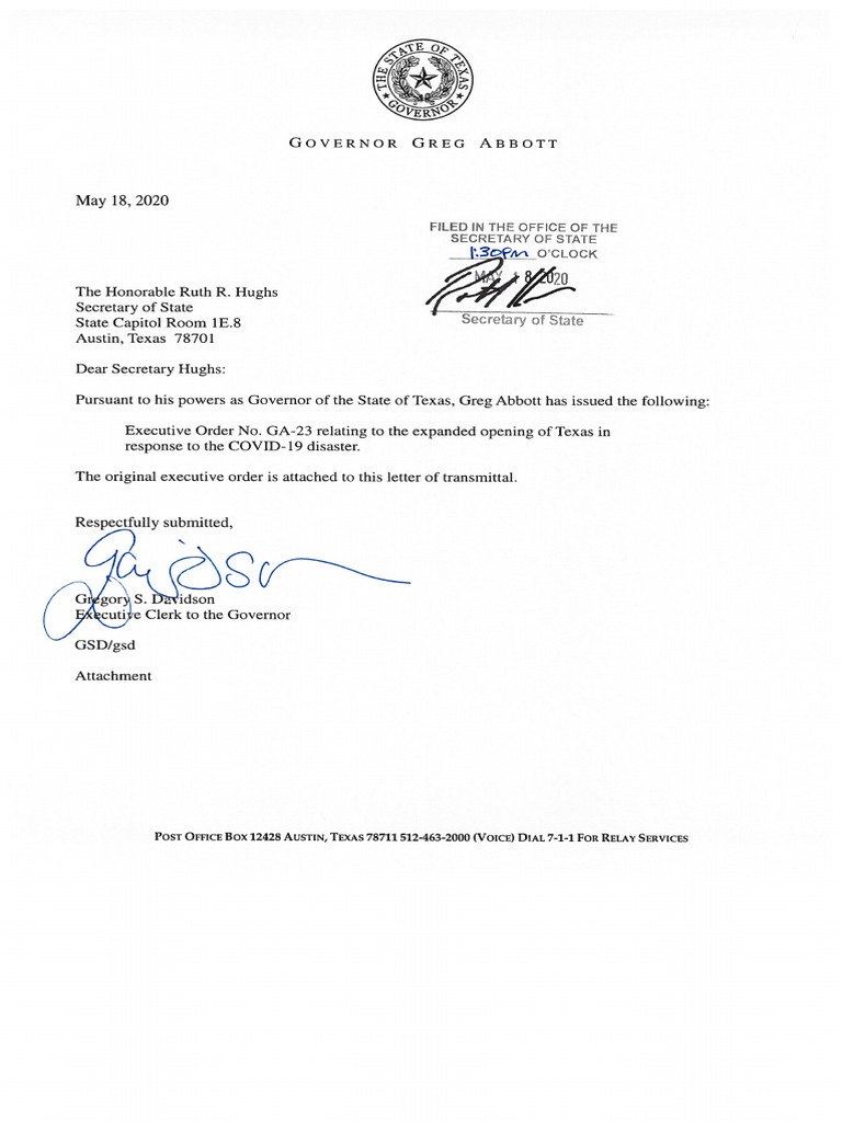 EO-GA-23 Phase Two Expanding Opening COVID-19 | PDF | Schools ...