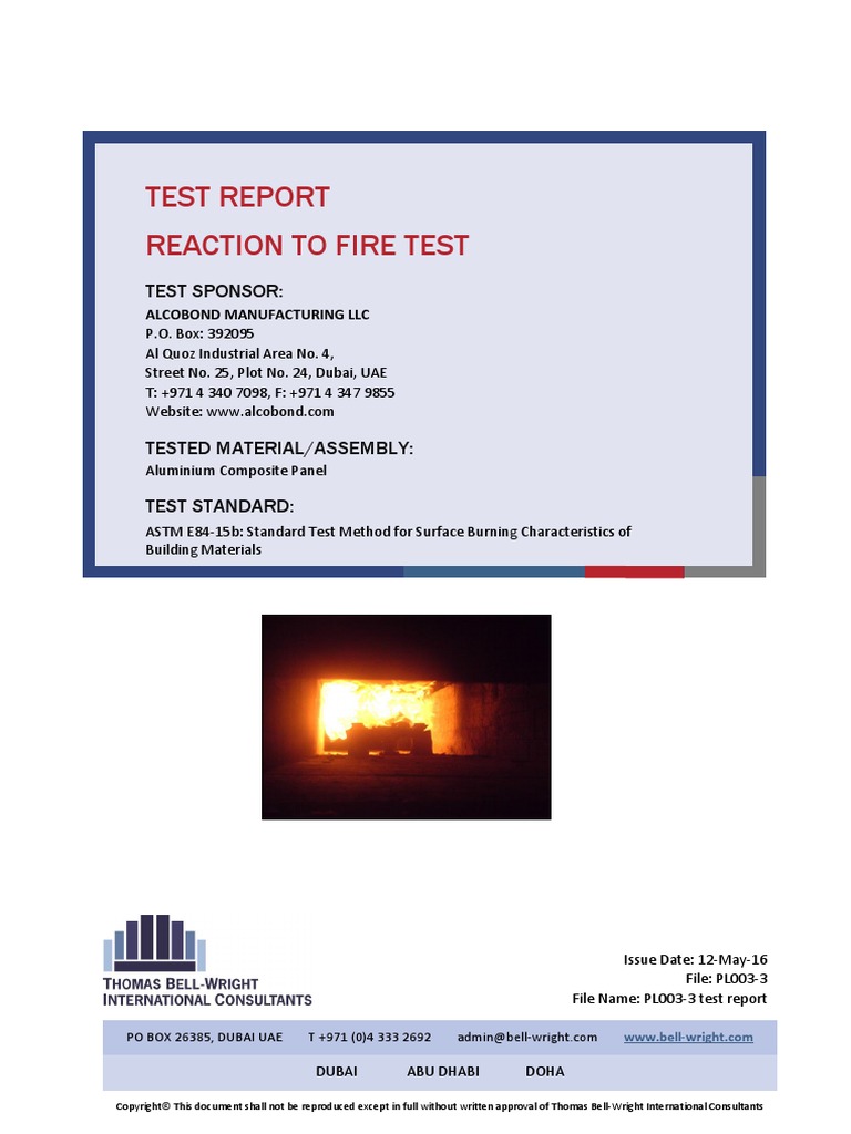 ASTM E84 ACP Test Report PDF | PDF | Building Engineering | Building ...