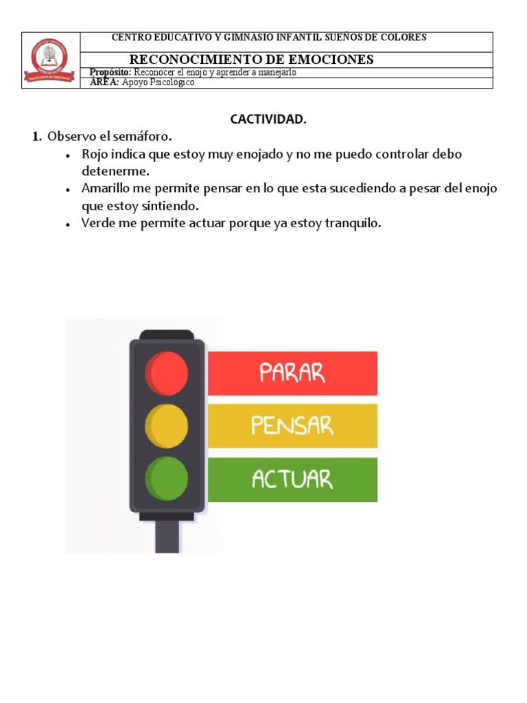 Semáforo Emocional para Niños | PDF