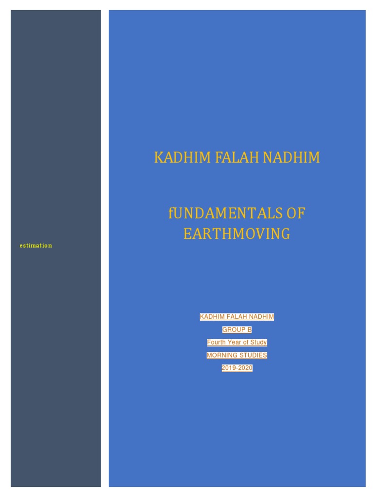 Fundamentals of Earthmoving Operations | PDF | Tractor | Friction