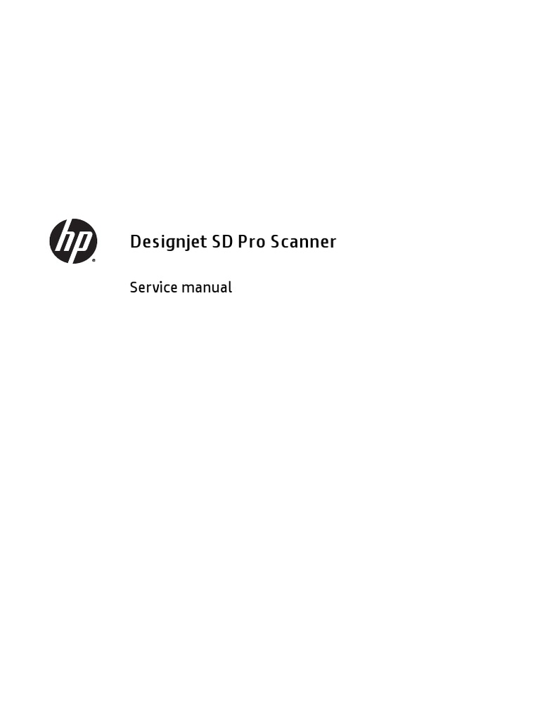 SD Pro Scanner - Service Manual | PDF | Image Scanner | Troubleshooting