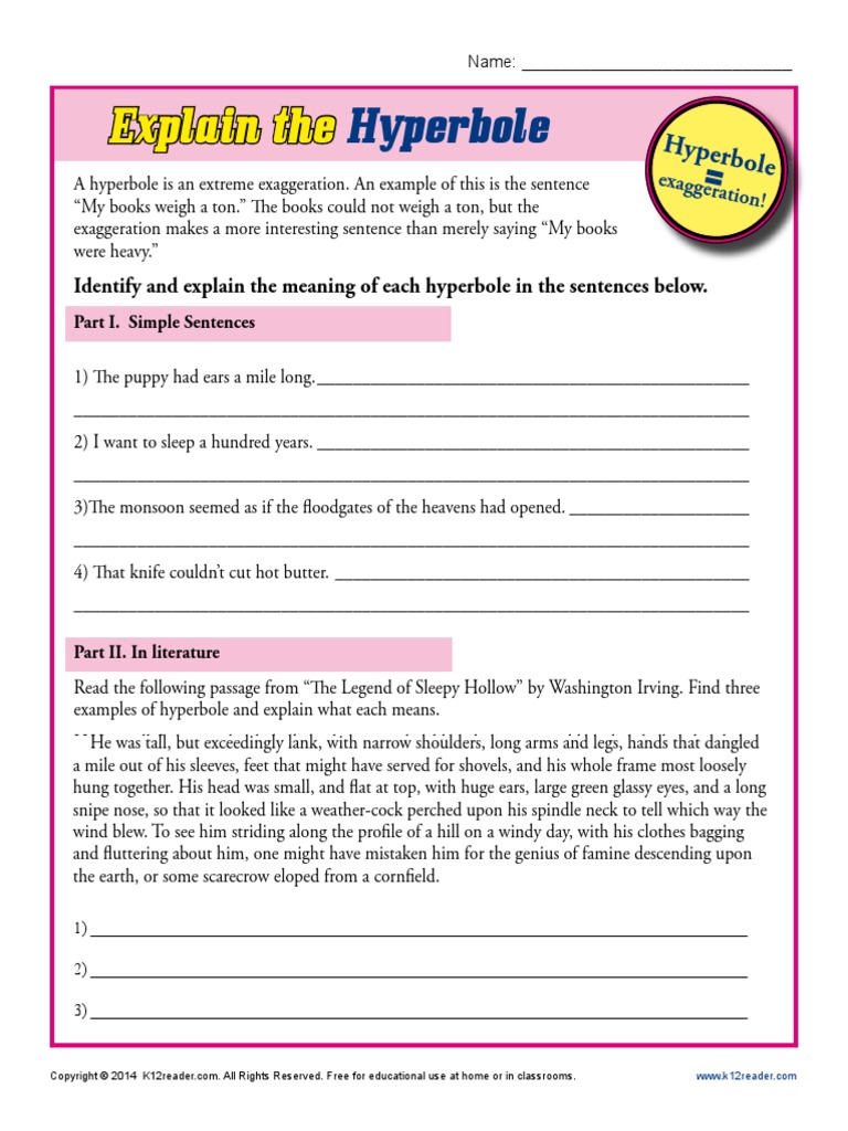 Explain The Hyperboles PDF | PDF | Foreign Language Studies