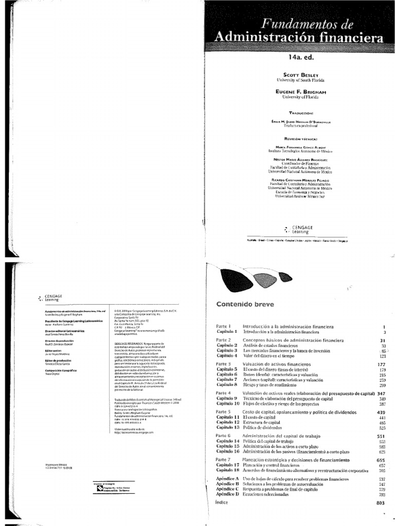 Fundamentos de Administracion Financiera 14ed - Scott Besley, Eugene F ...