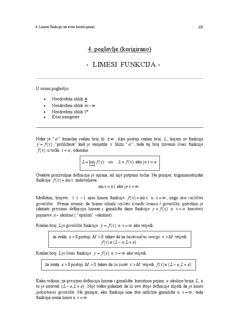 C4 Limesi Funkcija | PDF